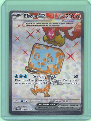 EISCUE ex 210/197 OBSIDIAN FLAMES POKEMON- FULL ART -MINT- PACK FRESH ...