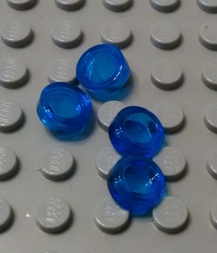 LEGO Lot of 4 Translucent Dark Blue 1x1 Round Tile Pieces | eBay