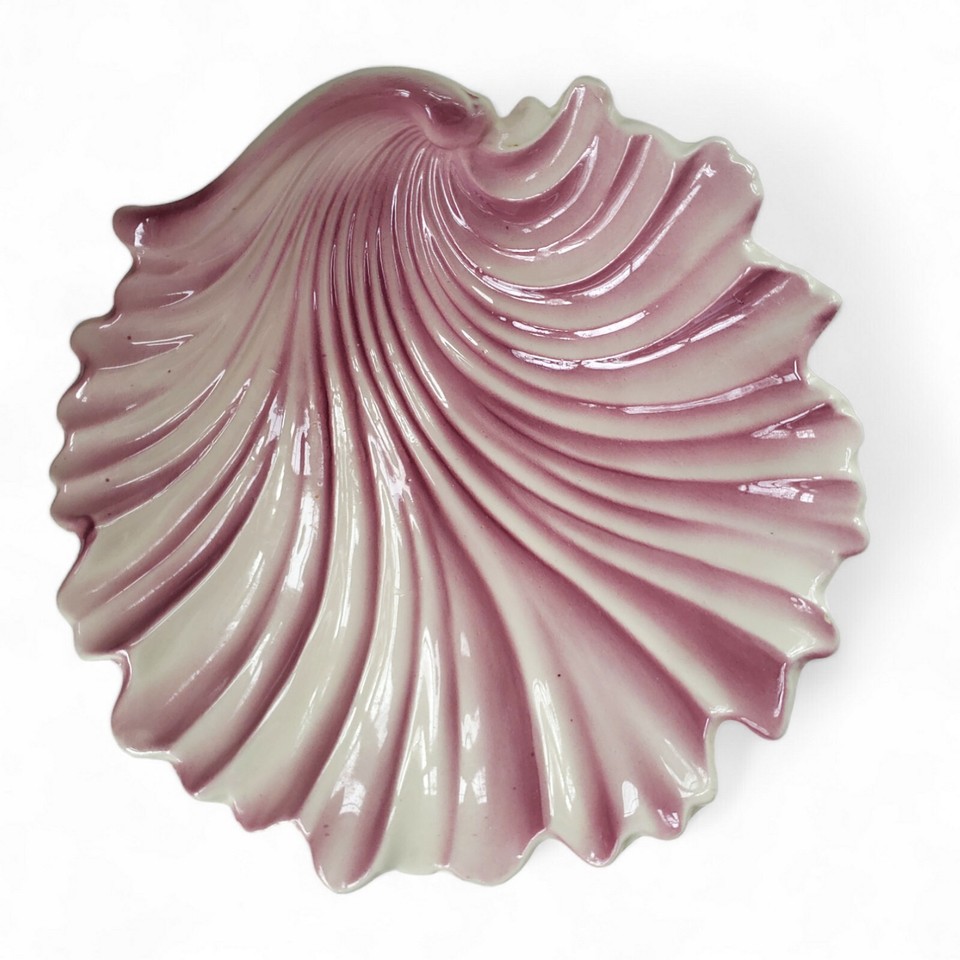 Vintage Pink Clam Seashell Ceramic High Relief Trinket Dish | eBay