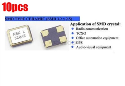 10Pcs SMD-4PIN 12Mhz 12.000MHZ 12.000M Hz Crystal 3225 3.2MM*2.5MM pw ...