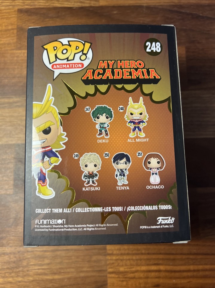 Pop Funko #248 My Hero Academia All Might Funimation 2019 Exclusive | eBay