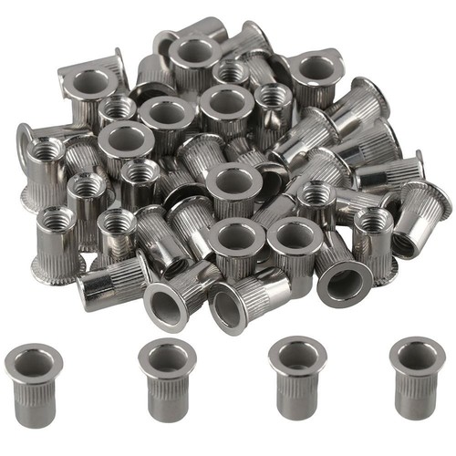 50 Pcs 304 Stainless Steel Rivet Nuts Bolts Cover Caps Automotive ...