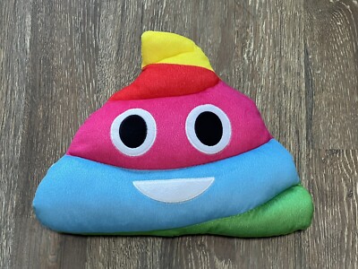 Rainbow Poop Emoji 12" Striped Plush Soft Toy Stuffed Animal | eBay
