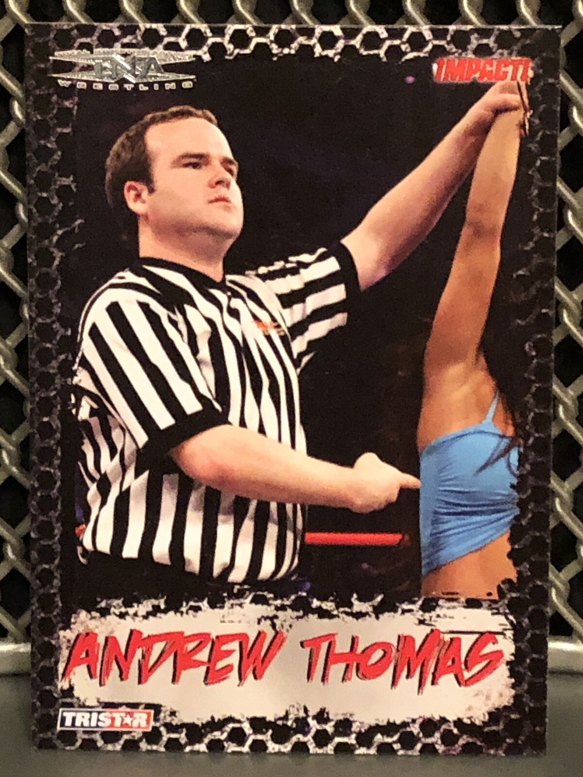 2008 Referee Andrew Thomas TNA Tri-star WWE Wrestling Card #61 NWA WCW ...