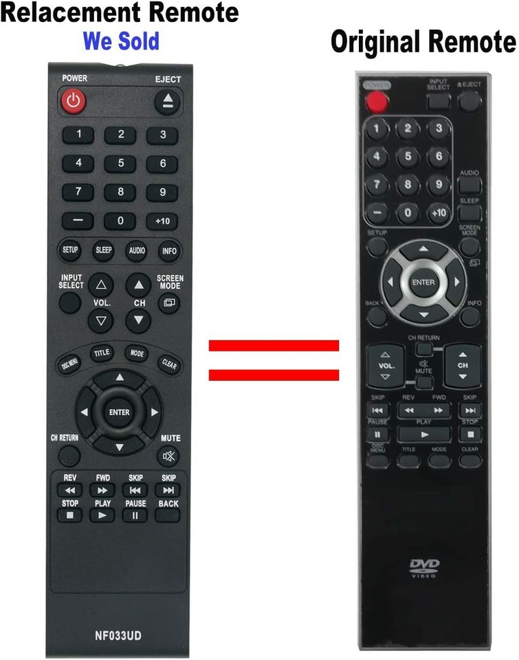 Replace Remote for Emerson TV LD320EM2 LD260EM2 LD190EM2 LD190EM1 ...