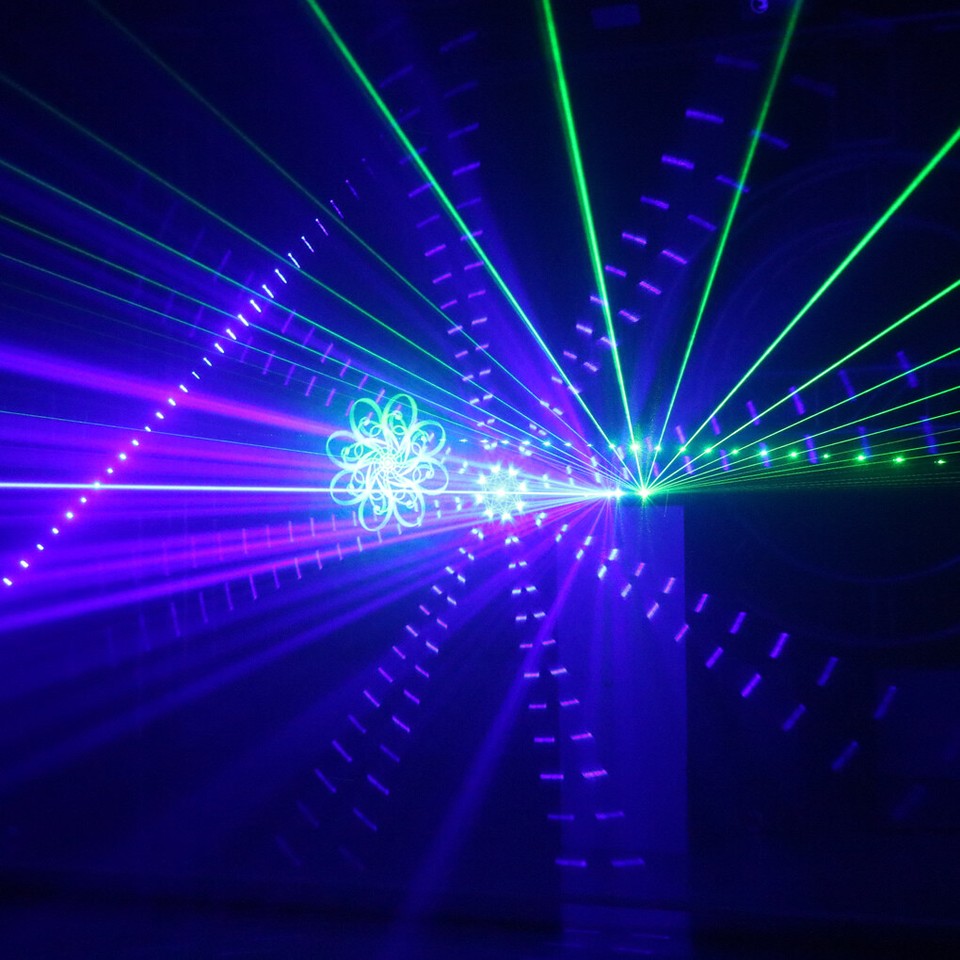 6 Lens RGB Beam Ray Sky Laser Projector Lighting DMX Party DJ Show ...