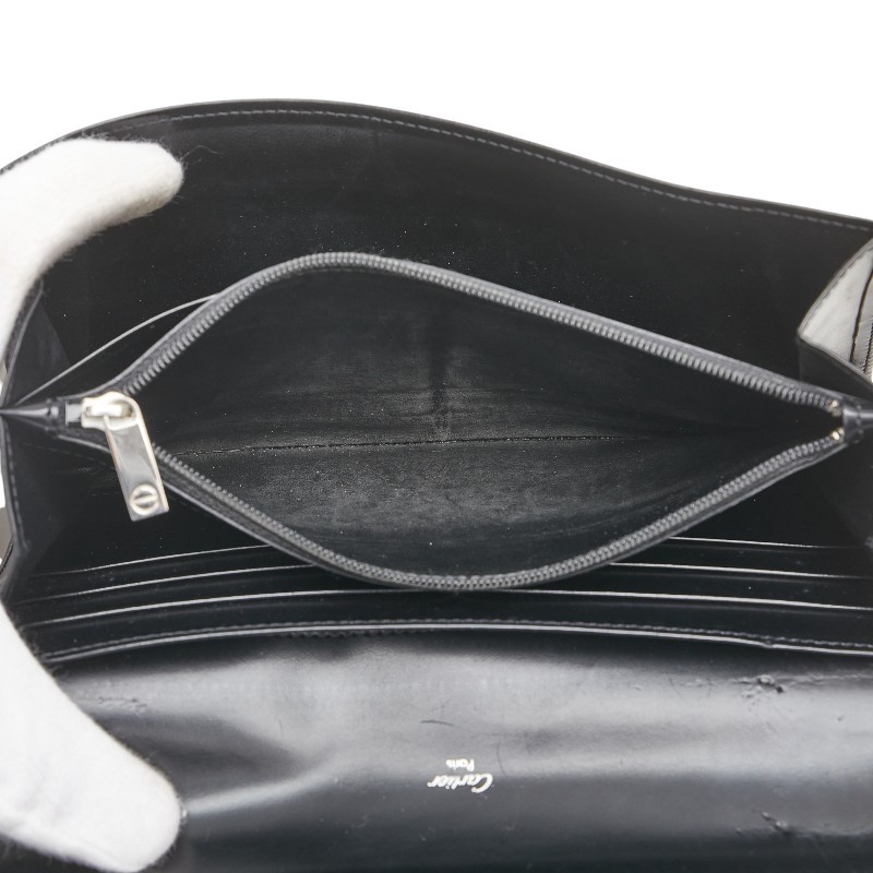 Cartier Love Collection International Long Wallet Black Leather Vis ...