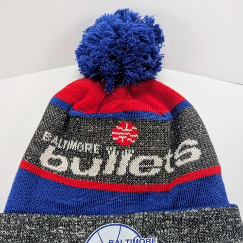 Mitchell & Ness Baltimore Bullets Winter Pom Hat Cap Beanie NBA ...