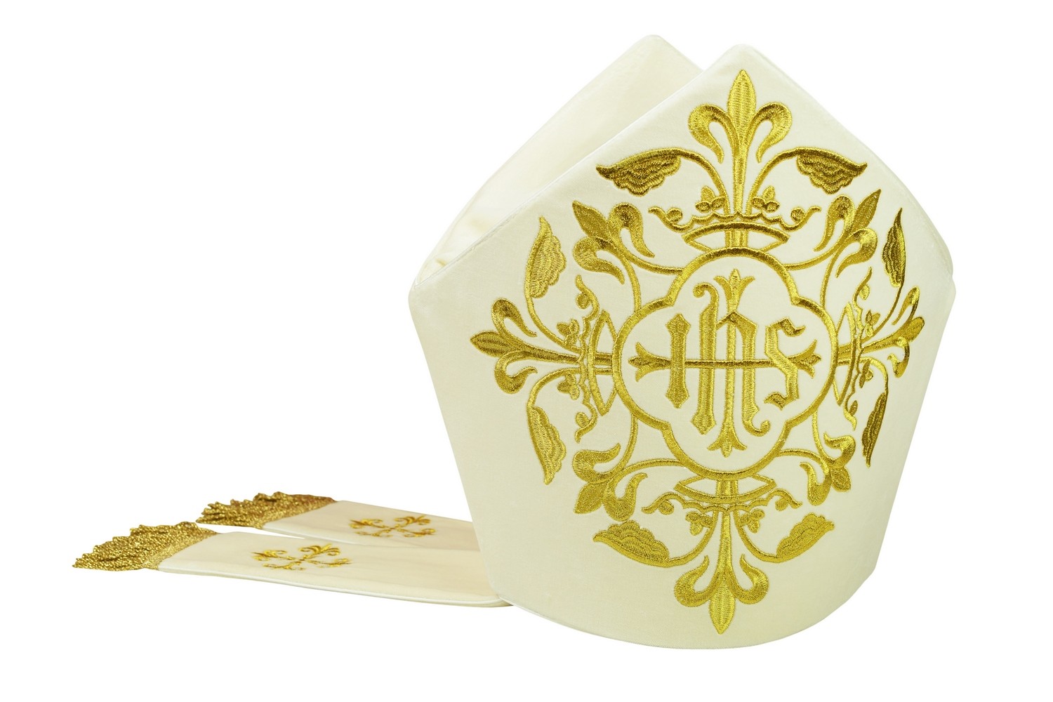 Cream Bishop's Miter Mitre Vestment Mitre Crème Mitra Crema Creme Mitra ...