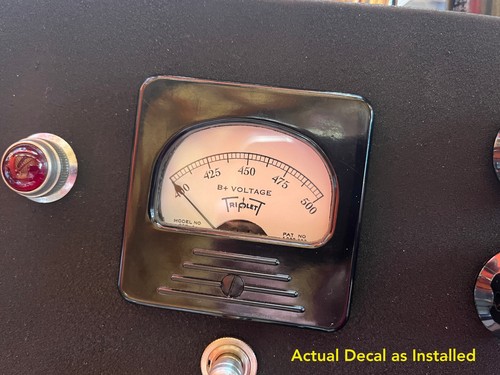 Vintage Triplett Model 221/227 Panel Meter CUSTOM DIAL PLATES for Tube ...