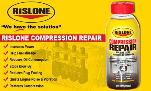 Rislone Engine Compression Repair Fix with Ring Seal High Mileage ...