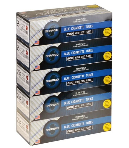 Shargio Blue King Size Cigarette Tubes 200 Count Per Box [10-Boxes] | eBay