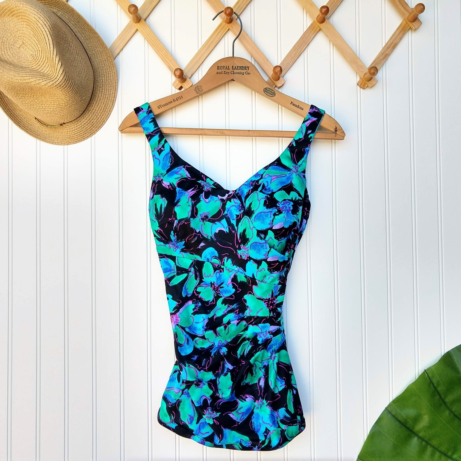 Vintage Maxine Of Hollywood One Piece Swimsuit Size 1… Gem