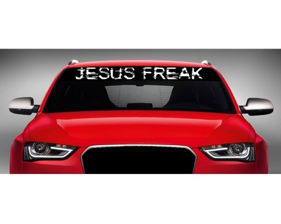 40" Jesus Freak Christian Car Decal Sticker Windshield Banner Blessed ...