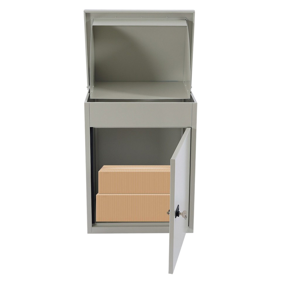 Large Parcel Package Delivery Drop Box Home Porch Lockable Mailbox Wall ...