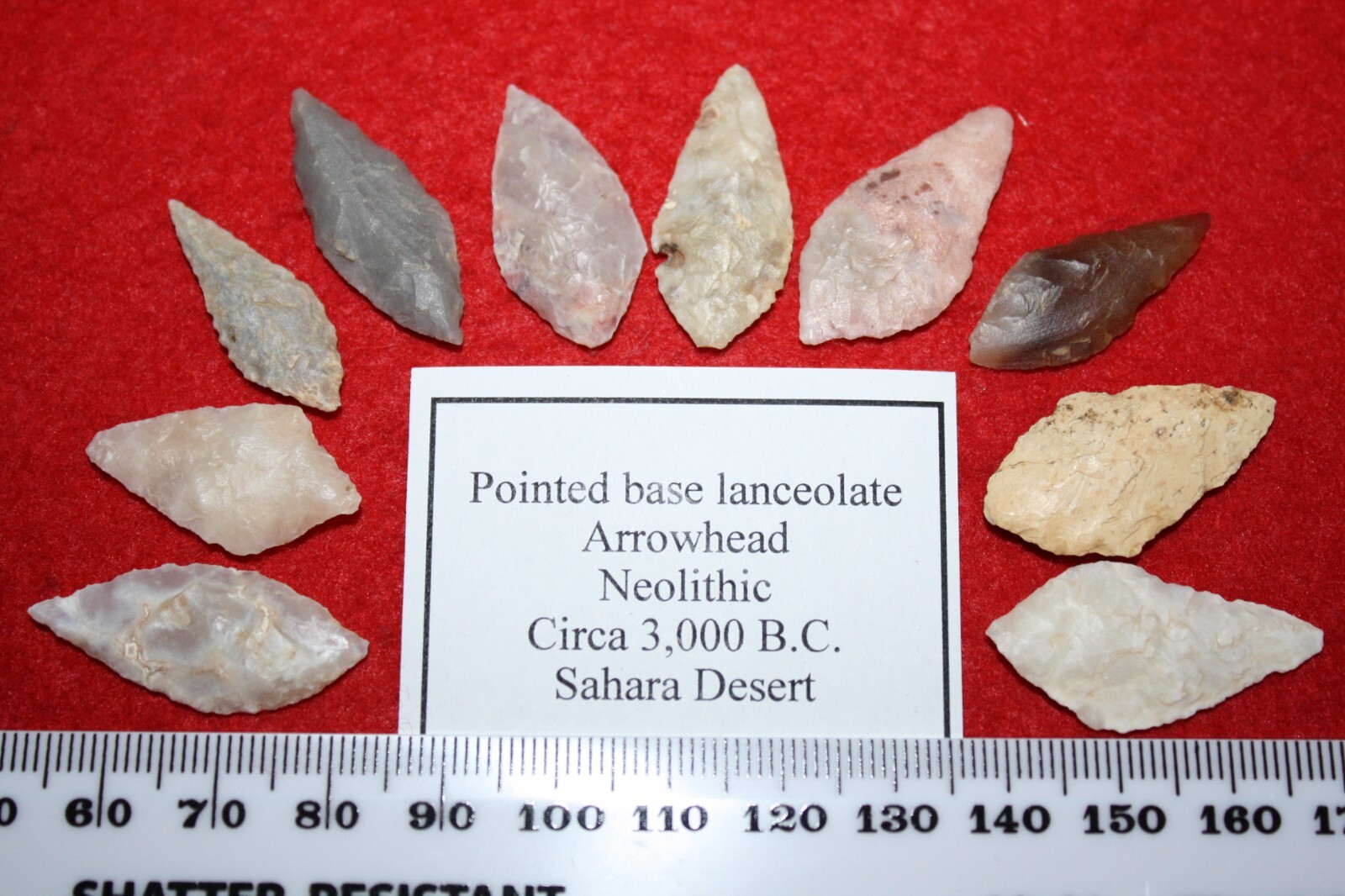 Neolithic stone age tool arrow head Morocco 3,000 BC Pointed base ...