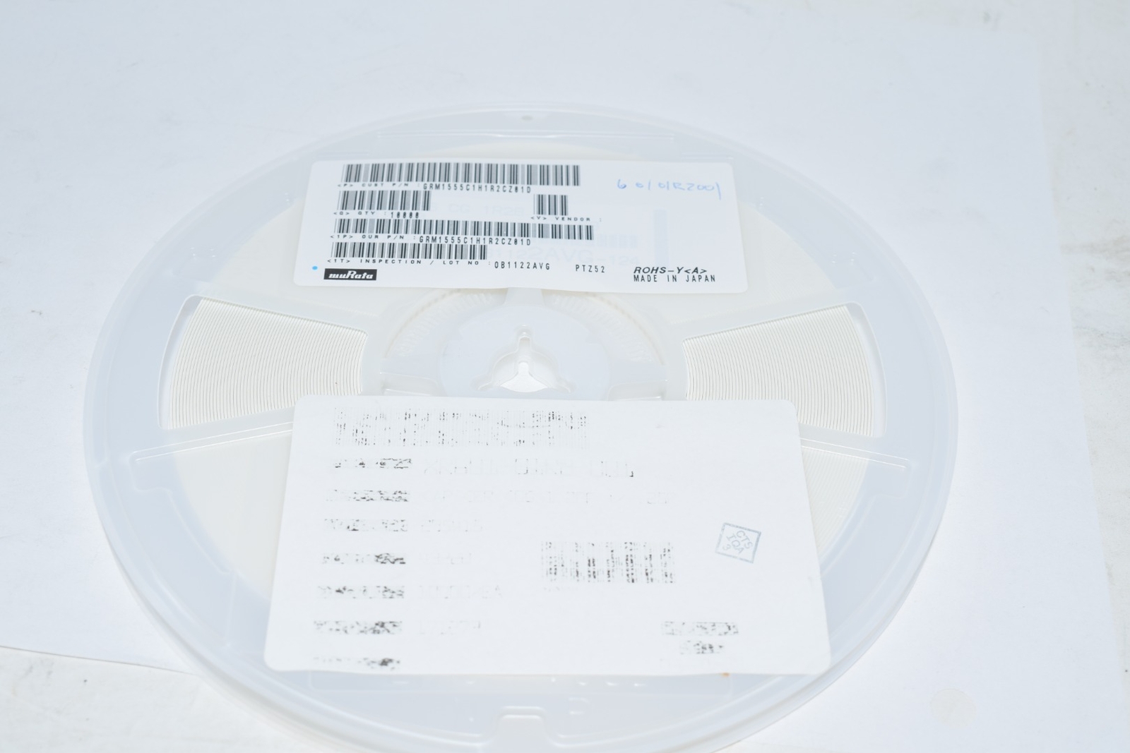 Reel of 10,000 NEW Murata GRM1555C1H1R2CZ01D Multilayer Ceramic ...