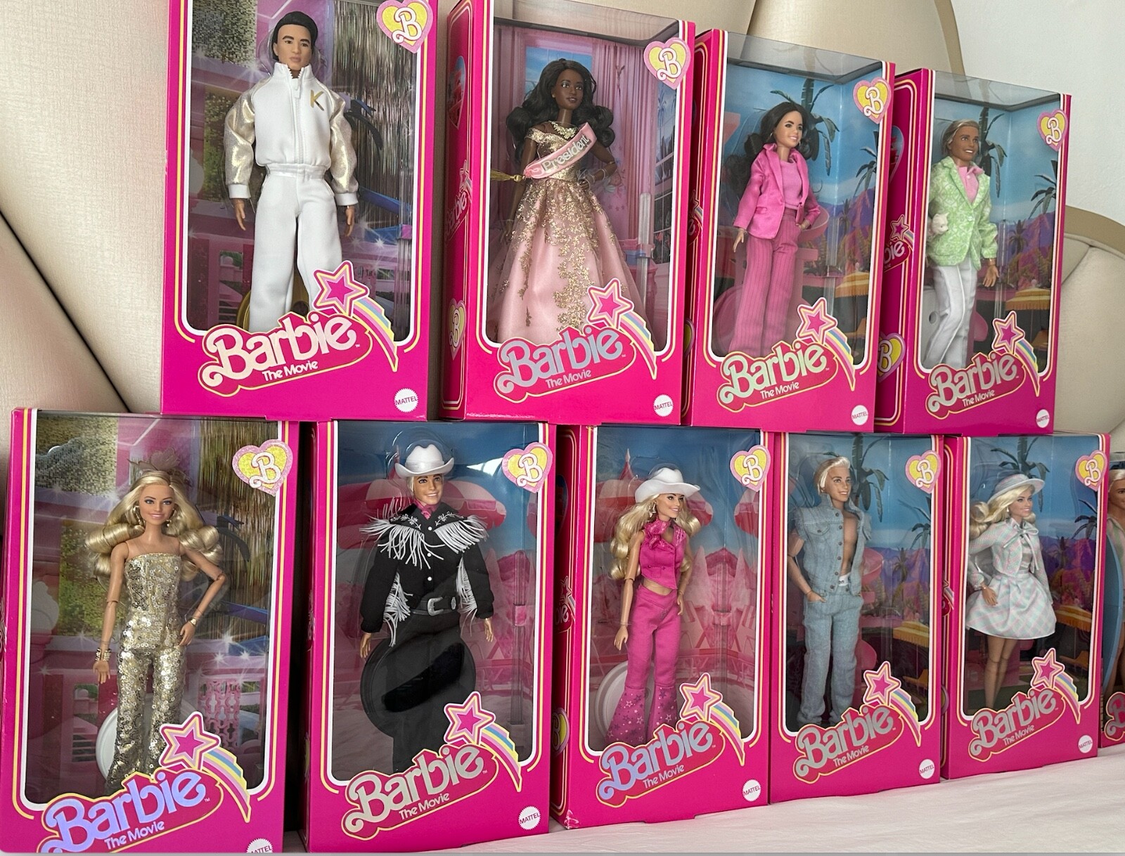 Barbie The Movie FULL SET 17 Doll Collection + Convertible + Wardrobe ...