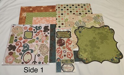 Bo Bunny Olivia Scrapbook Kit 12x12 Papers & Chipboard & Sticker Sheet ...