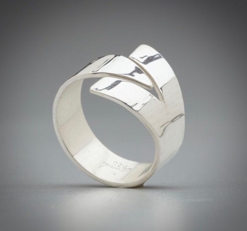 Wedding Ring 925 Solid Sterling Silver Stylish Round Ribbon Women's Jewelry | eBay