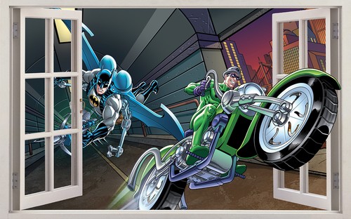 Batman Riddler Superhero 3D Window Decal Wall Sticker Home Decor Art ...