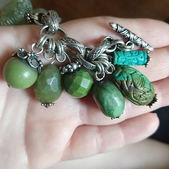 Designer Stephen Dweck Sterling Silver Gemstone Jade Turquoise Charm ...