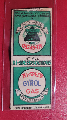 1930's HI-Speed Gyrol Gas Matchbook Matchcover | eBay