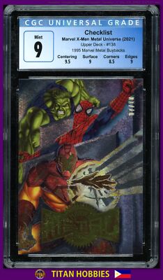 2021 Upper Deck X-Men Metal Universe Buy Back #138 Checklist Hulk /10 ...