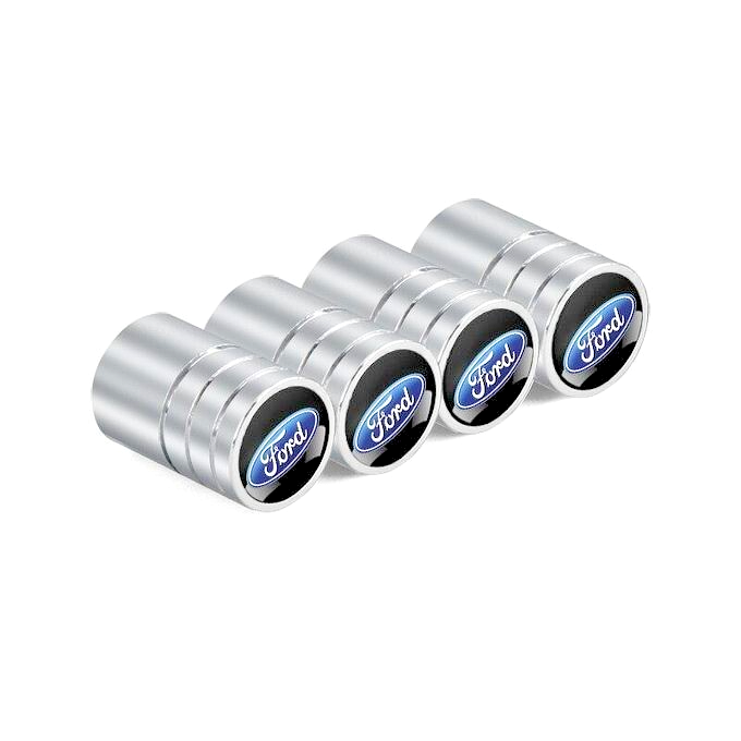 FORD DUST CAPS X4 SILVER (METAL) | eBay UK