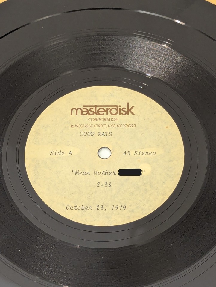 Good Rats "Mean Mother F****r" 1979 Masterdisk 10 inch 45 rpm VERY RARE | eBay