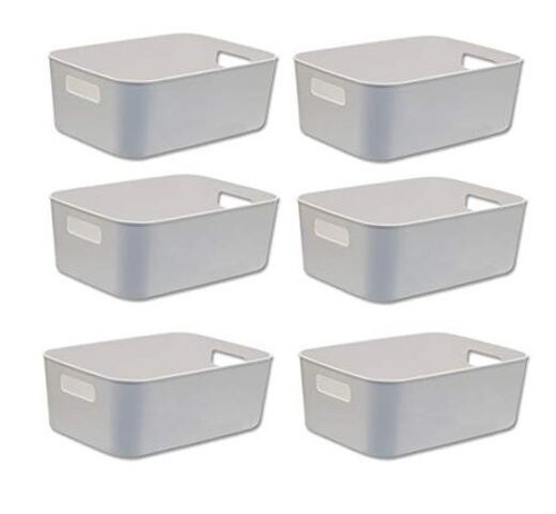 Besli Pack of 6 Small Storage Bin,Durable Storage Basket Cabinet Organizer 726673059885| eBay