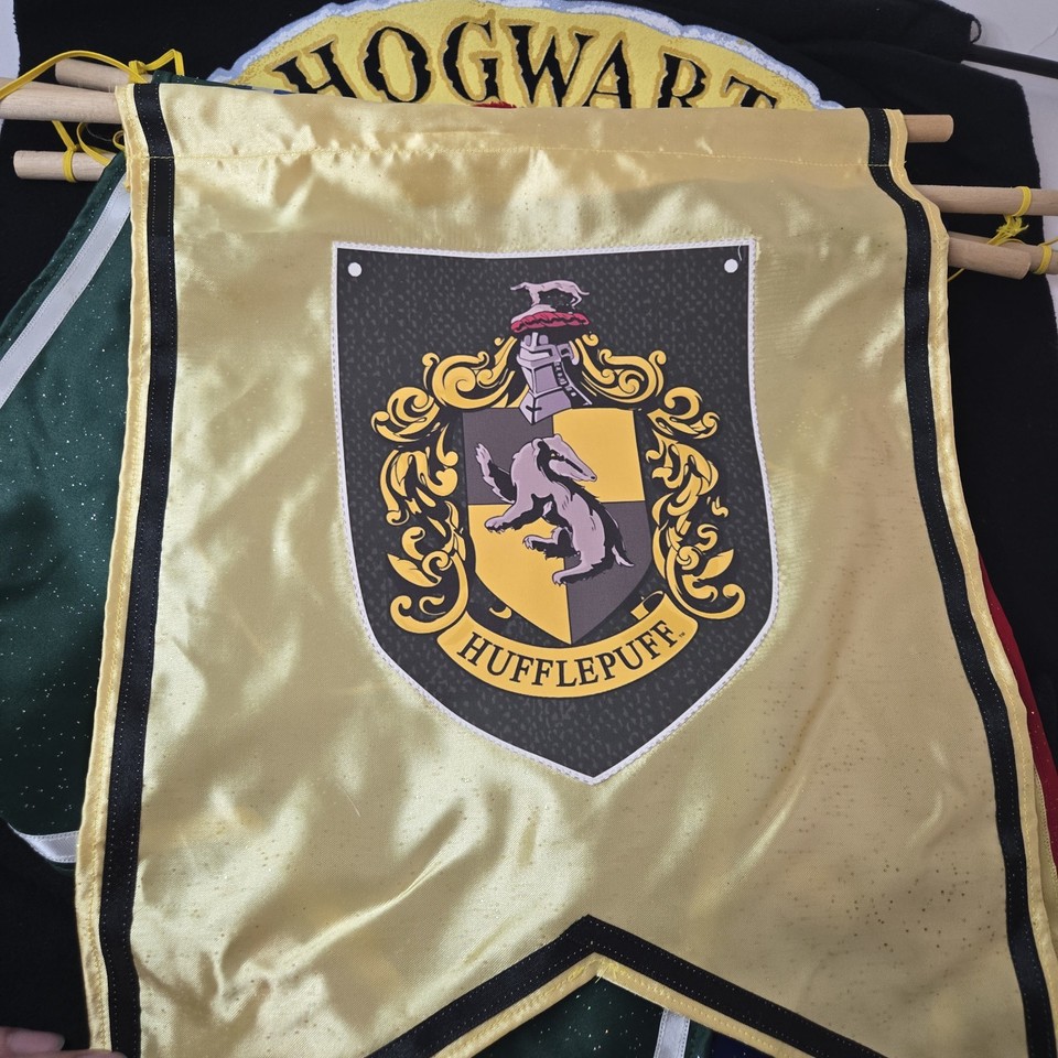 Harry Potter House Banners Set | Hogwarts Flags | Embroidered 5 Banners ...