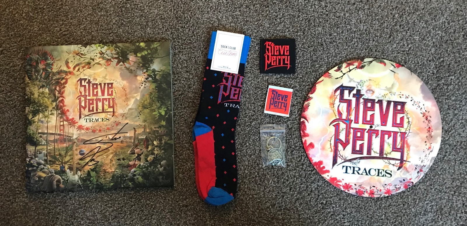 Journey Signed Steve Perry Autographed Album Traces Record w Gift Pack ...