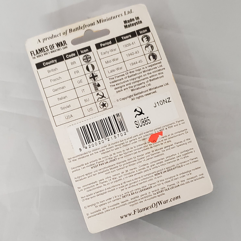 Flames of War Kapitan Dmitriy Loza SU885 NEW IN BOX | eBay