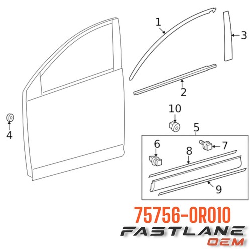 TOYOTA OEM 13-14 RAV4 Front Door-Applique Left 757560R010 for sale ...
