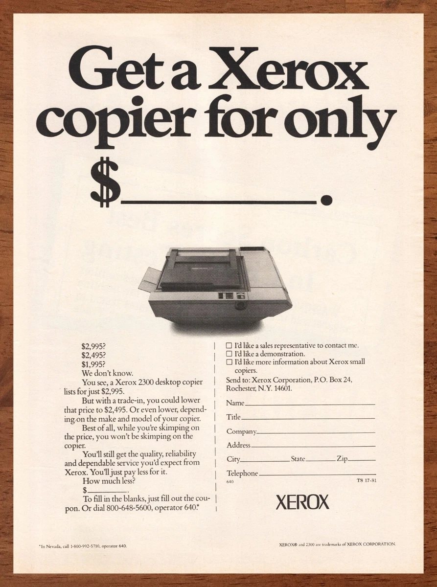 Xerox Printers Ads