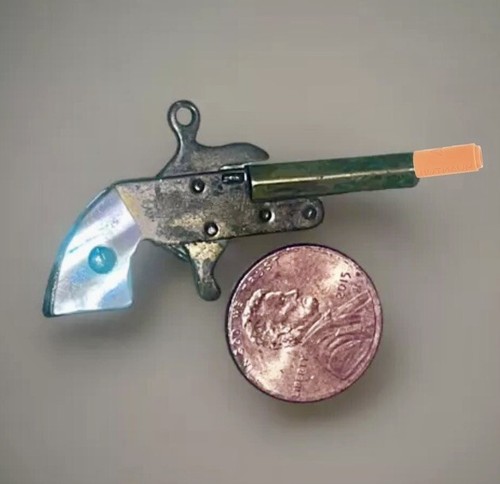 💥 💥 VNTG LITTLE ATOM 2MM PIN FIRE CAP GUN W/MOTHER OF PEARL GRIPS FROM ...