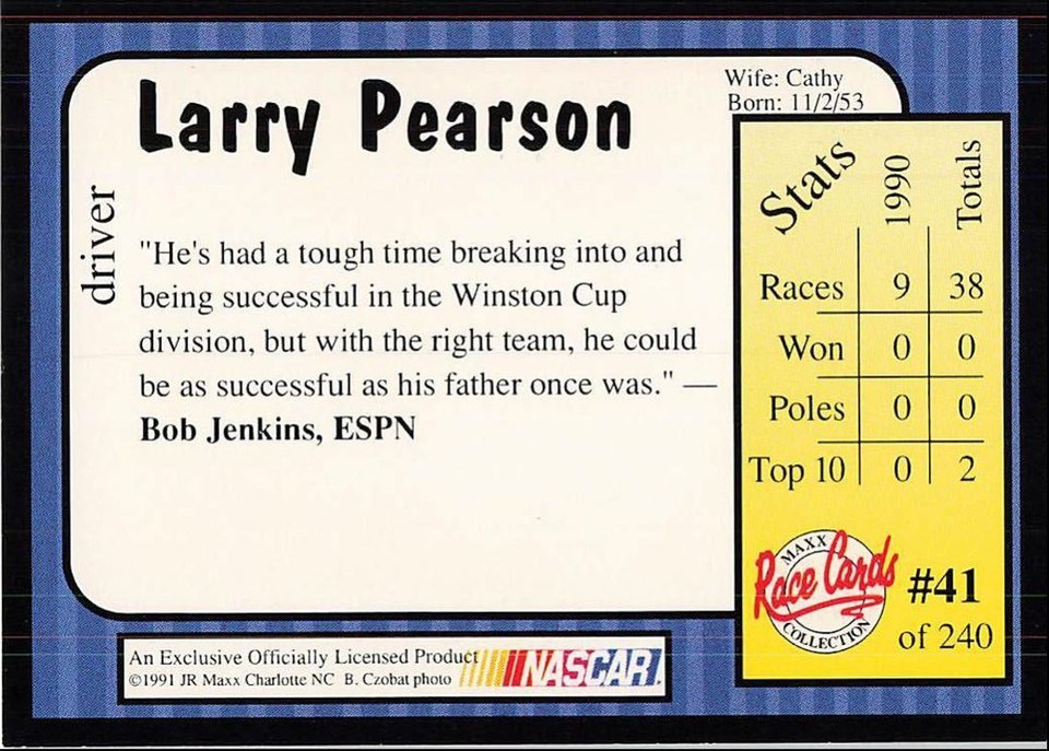 1991 Maxx Larry Pearson #41 | eBay