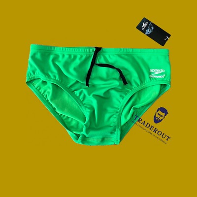 Speedo Men bright green endurance swim Brief swimwear size 32 34 36 38 ...