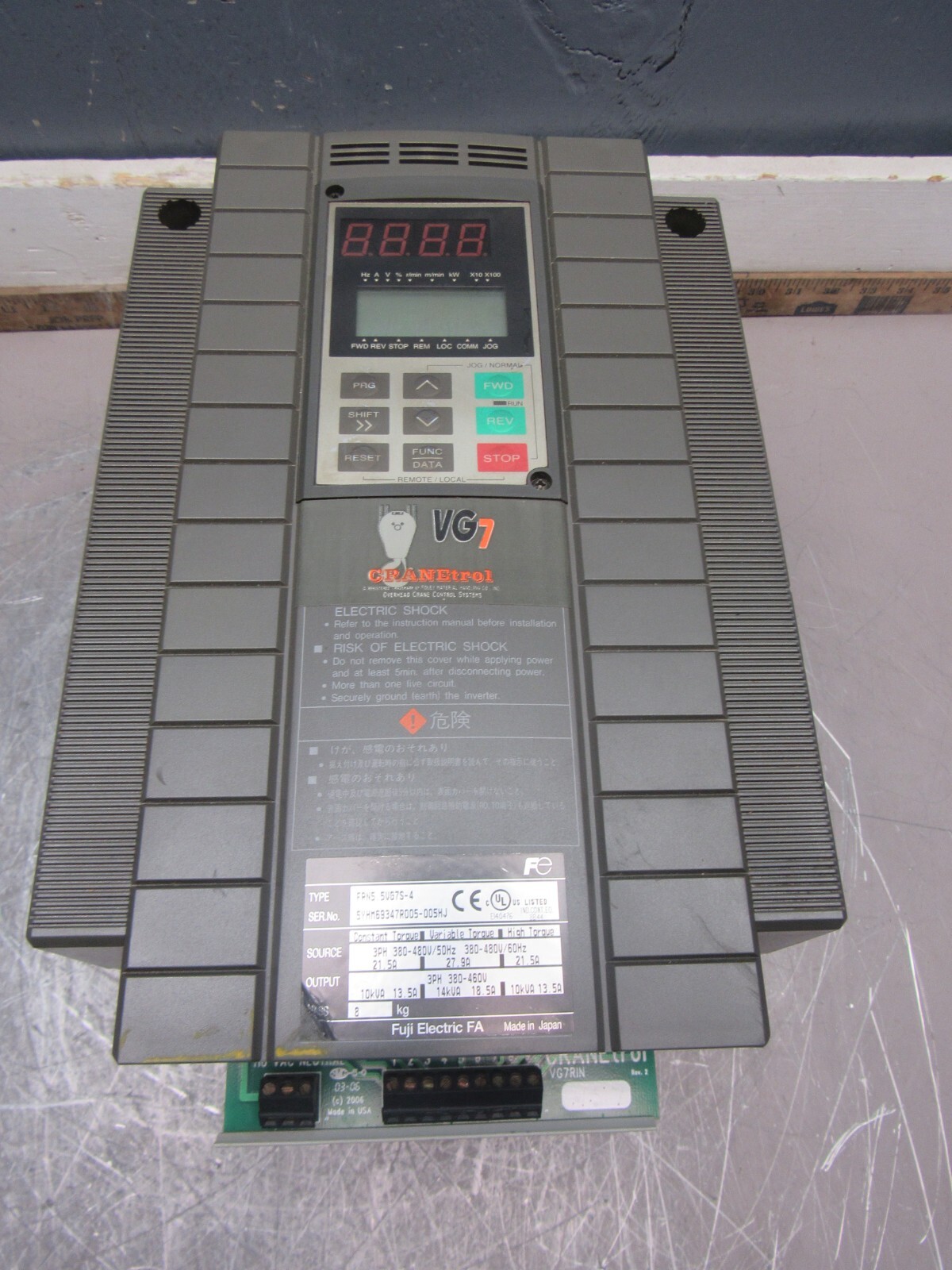 FUJI CRANETROL VG-7 FRN5.5VG7S-4 7.5kW INVERTER NICE USED TAKEOUT ...
