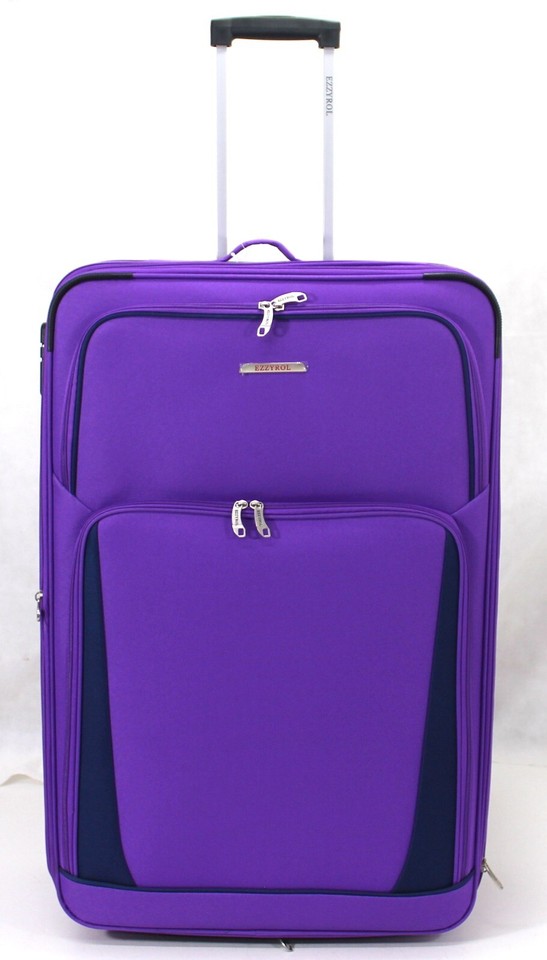 Set of 4 Suitcase 2 Wheel Lightweight Hand Luggage Travel Cabin Trolley ...