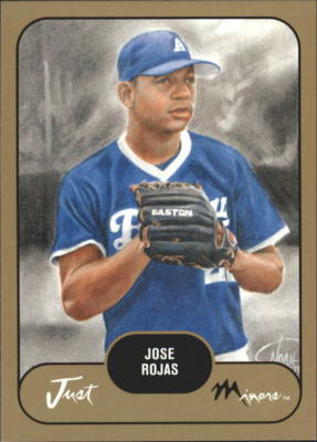 2,100) JOSE ROJAS L.A. Dodgers 2002 *GOLD* Just Prospects Baseball Card ...