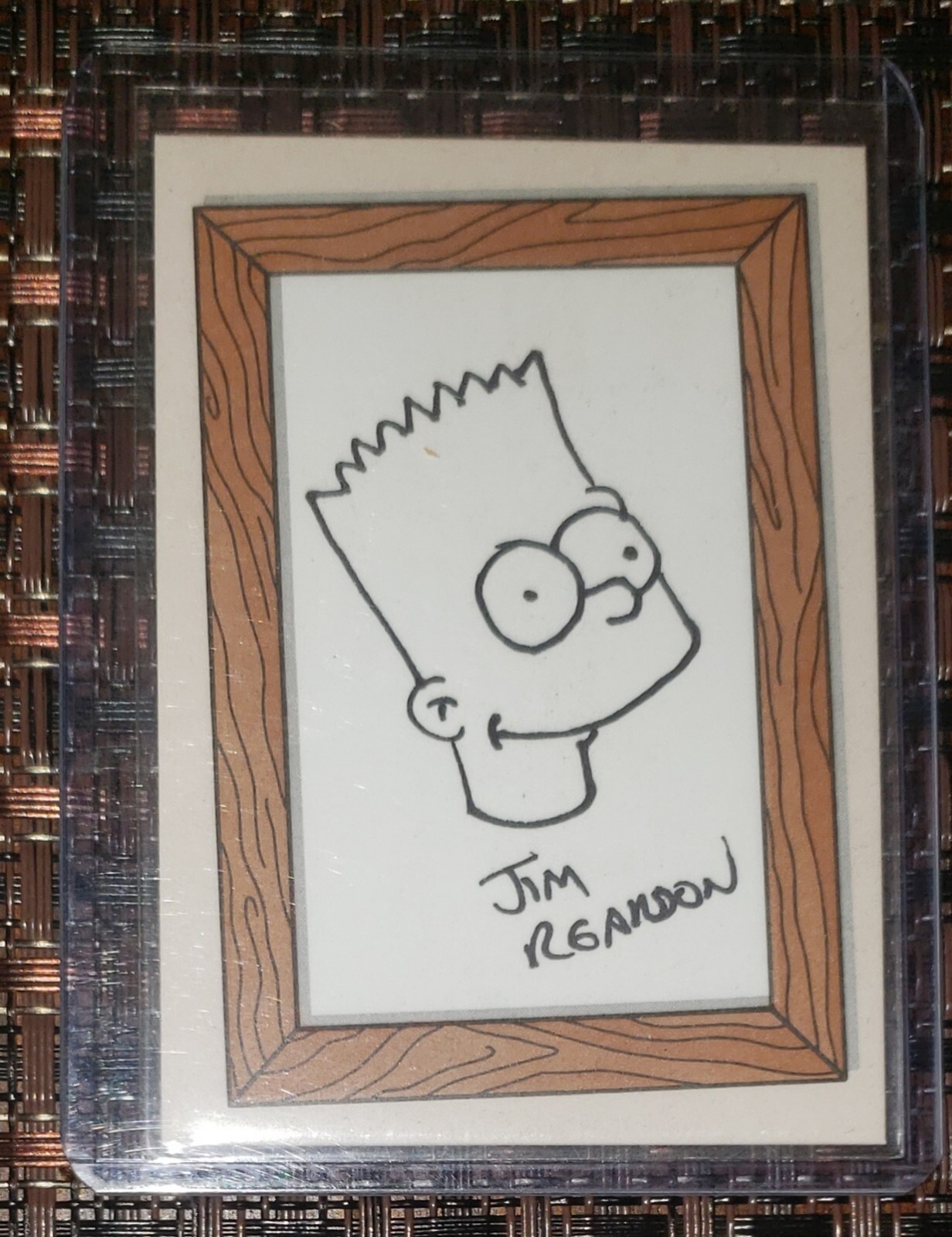 2001 INKWORKS THE SIMPSONS SKETCH CARD JIM REARDON BART SIMPSON SK8 ...