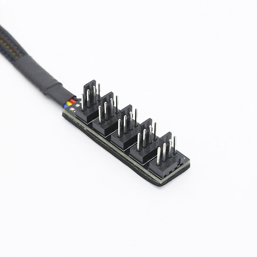 Accessories 1 to 5 Way 4-Pin PWM Speed Controller Splitter Adapter PC ...
