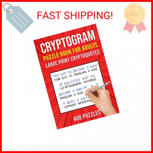 Cryptograms Puzzle Books for Adults: 400 Large Print Cryptoquotes ...