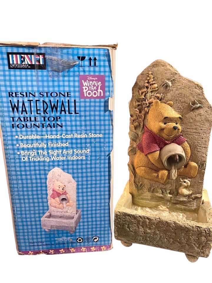 Henri Studio Disney Winnie the Pooh Resin Stone Waterfall Tabletop ...