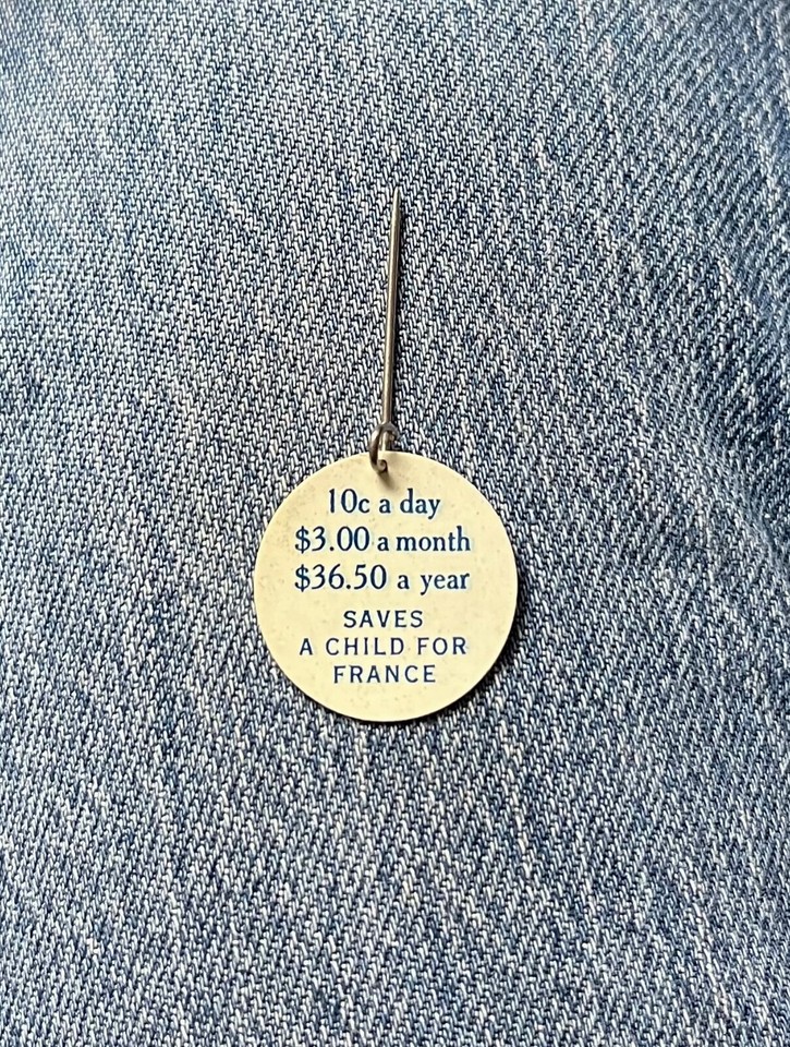 Delicate Celluloid Pinback Text On Both Sides See Photos 7/8" Save ...