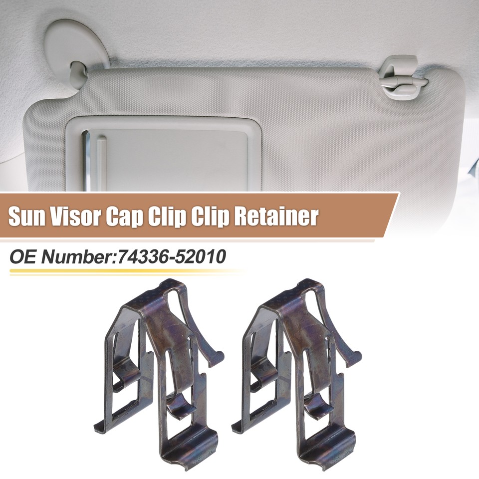 2pcs Black Iron Sun Visor Cap Clip Clip Retainer No.74336-52010 for ...