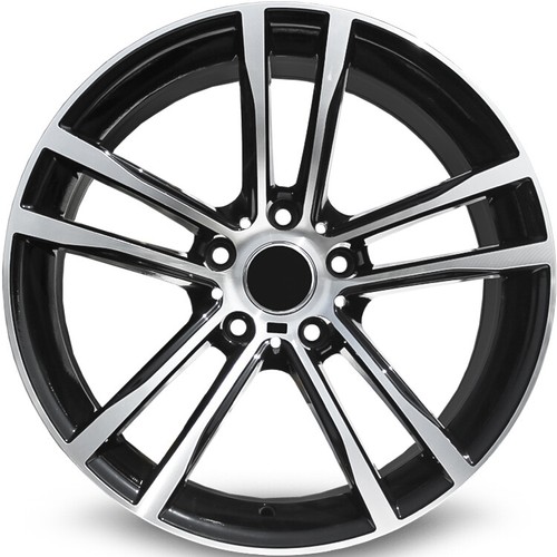 2 Wheels 18" Replica 8916 18x8 5x120 Front Black 32ET 72.1CB ...