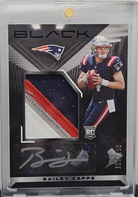 Bailey Zappe 2022 Panini Black RPA /199 4 Color Patch! 🔥🔥🔥 | eBay